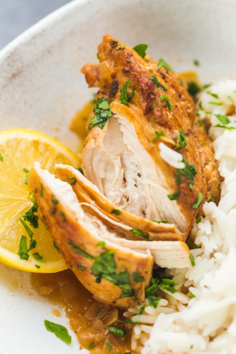 Easy Instant Pot Lemon Garlic Chicken - Nourish Plate