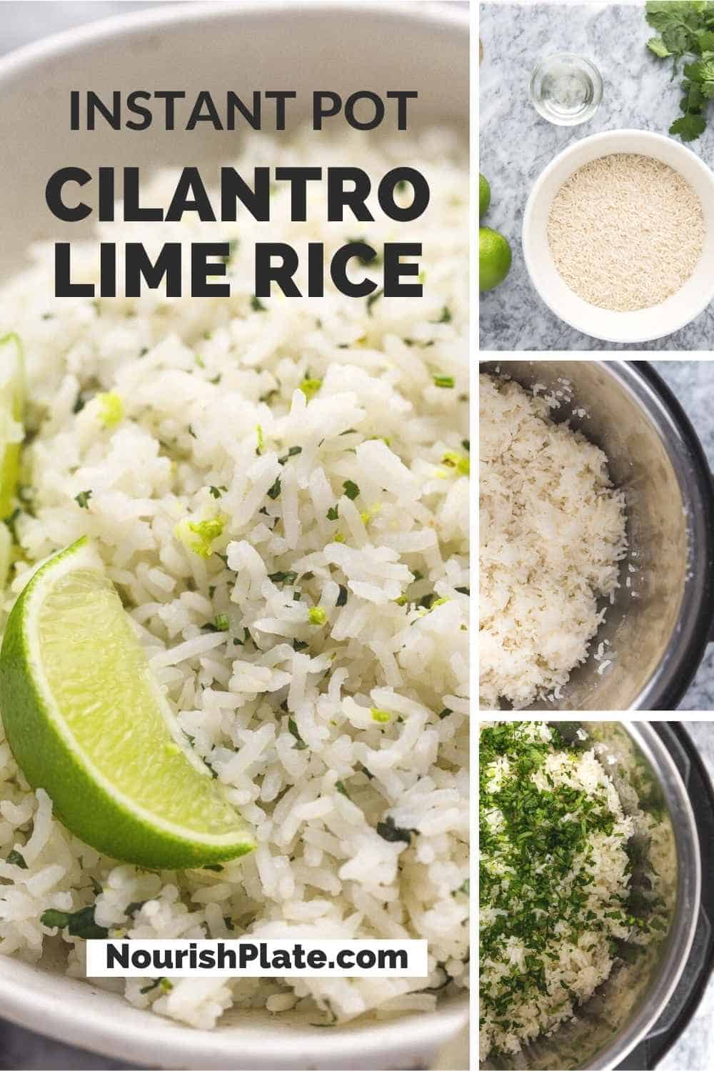 Instant Pot Cilantro Lime Rice - Nourish Plate
