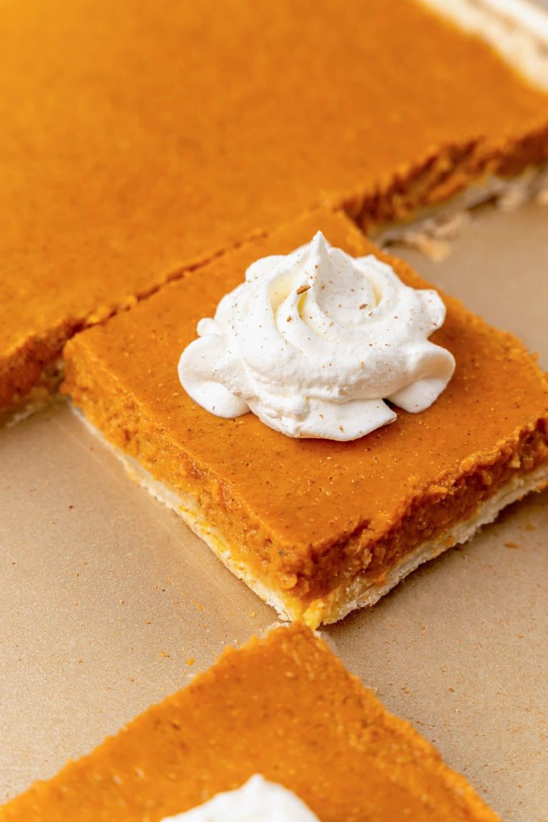 Easy Pumpkin Slab Pie Recipe - Nourish Plate
