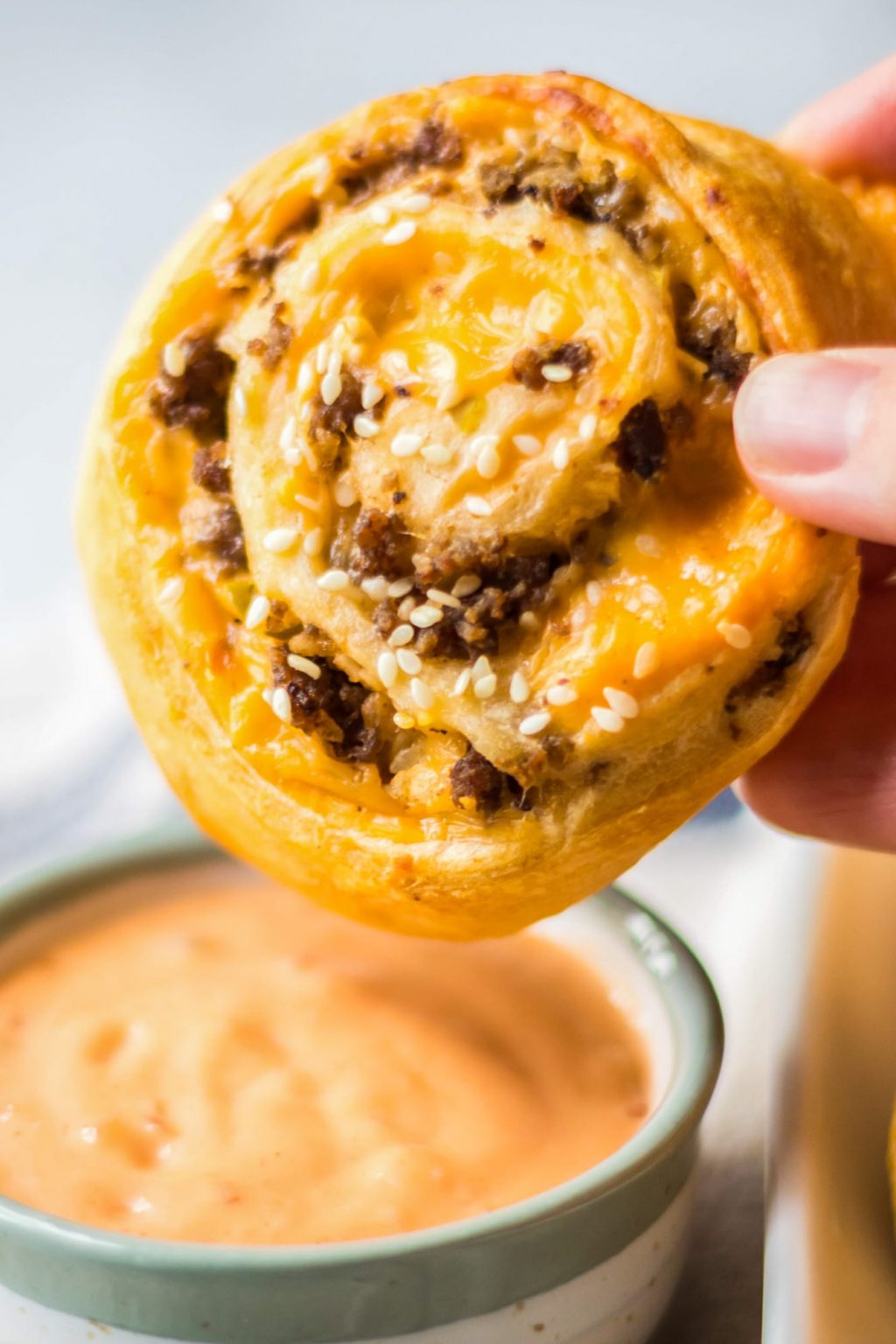 Big Mac Pinwheels Recipe - Nourish Plate