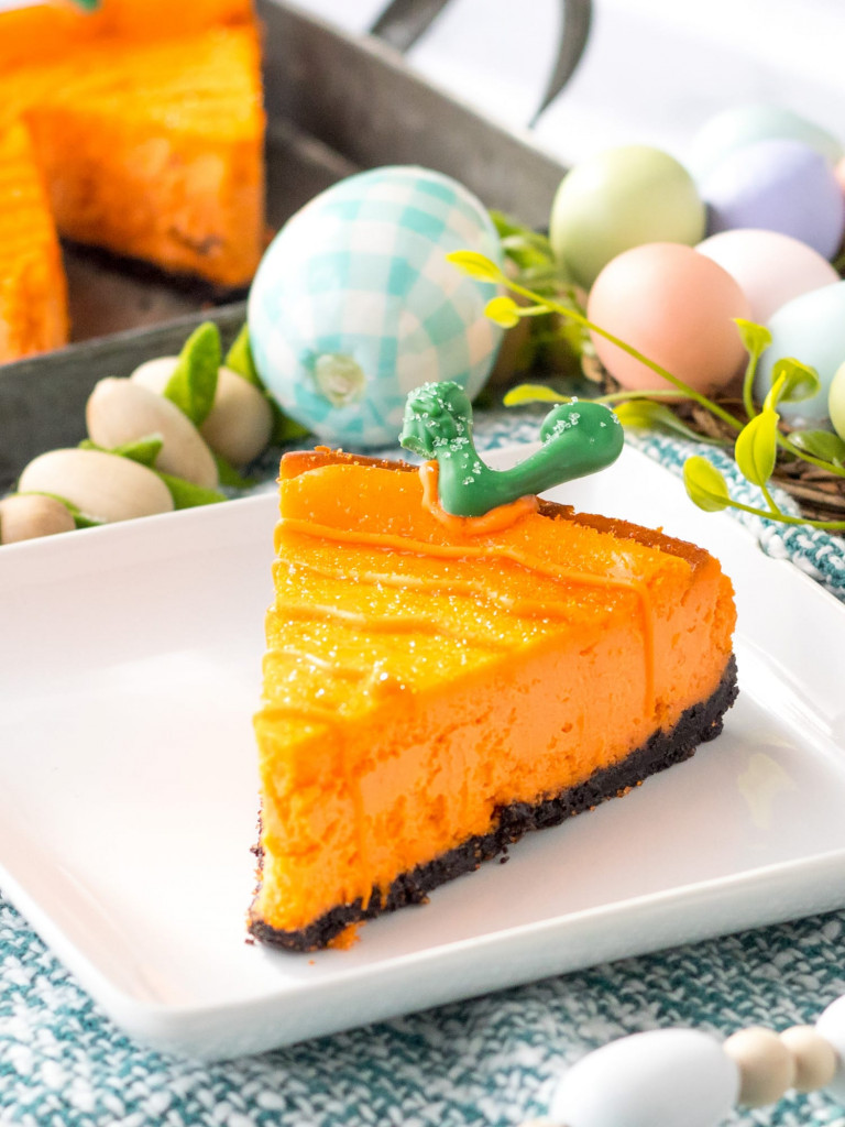 Easy Baked Carrot Cheesecake for Easter - Nourish Plate