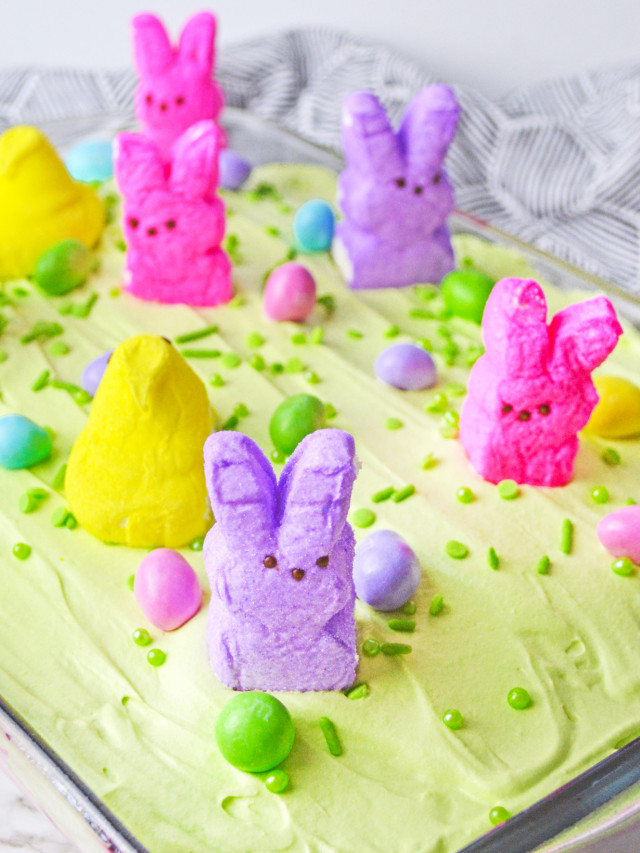 Peeps Poke Cake - Nourish Plate
