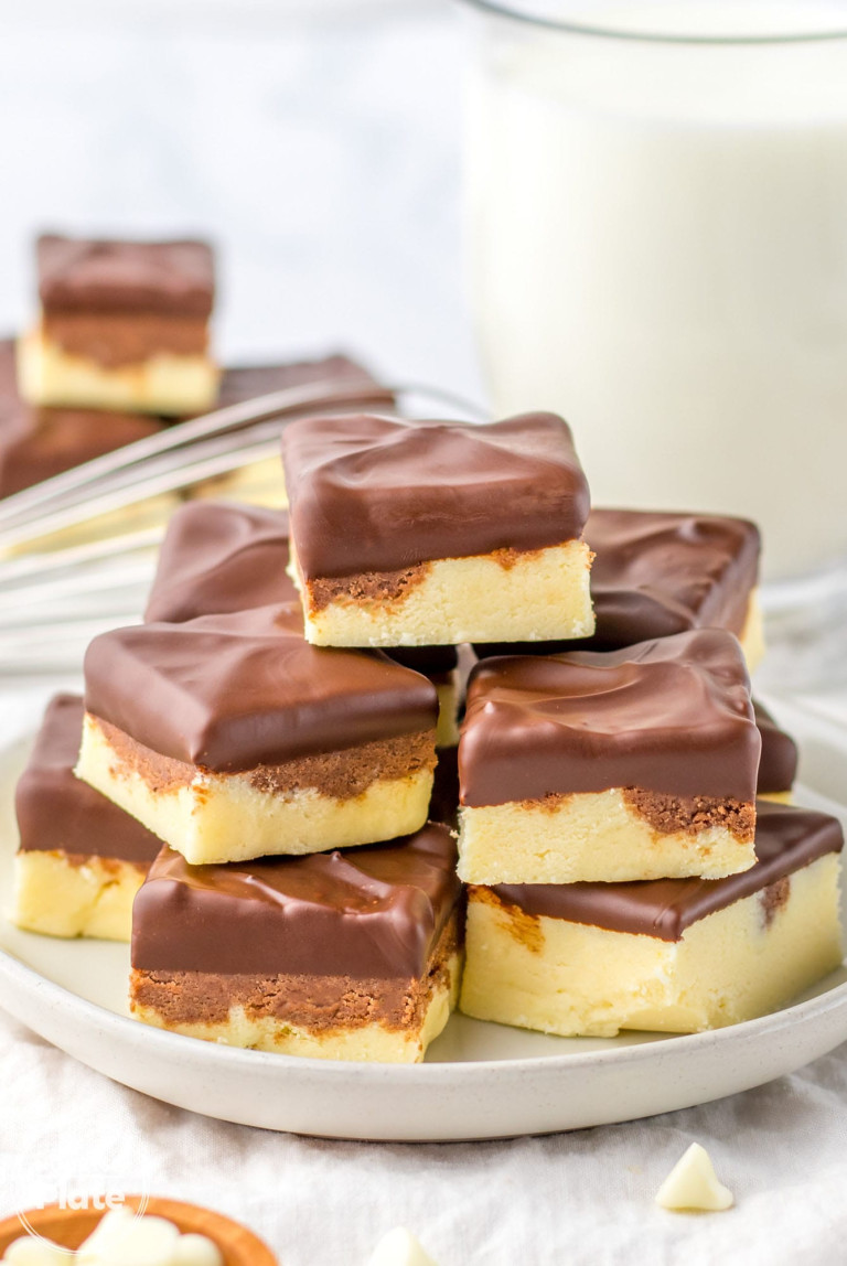 Boston Cream Pie Fudge Recipe - Nourish Plate